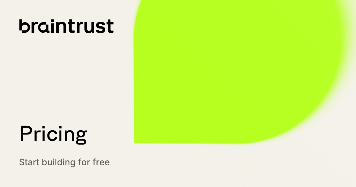 Pricing - Braintrust